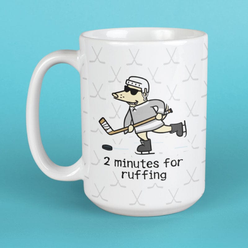 Two Minutes for Ruffing - Large Coffee Mug – Teddy the Dog