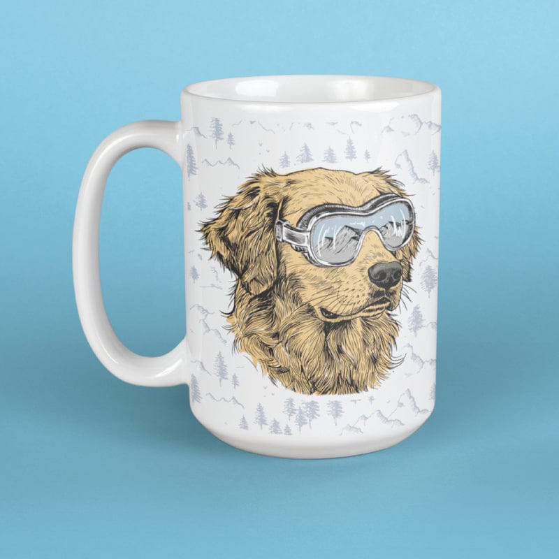 Golden Goggles - Large Coffee Mug – Teddy the Dog
