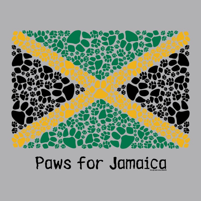 Paws for Jamaica - Ladies Curvy V-Neck Tee – Teddy the Dog