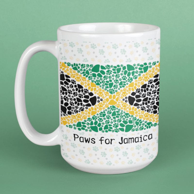 Paws for Jamaica - Large Coffee Mug – Teddy the Dog