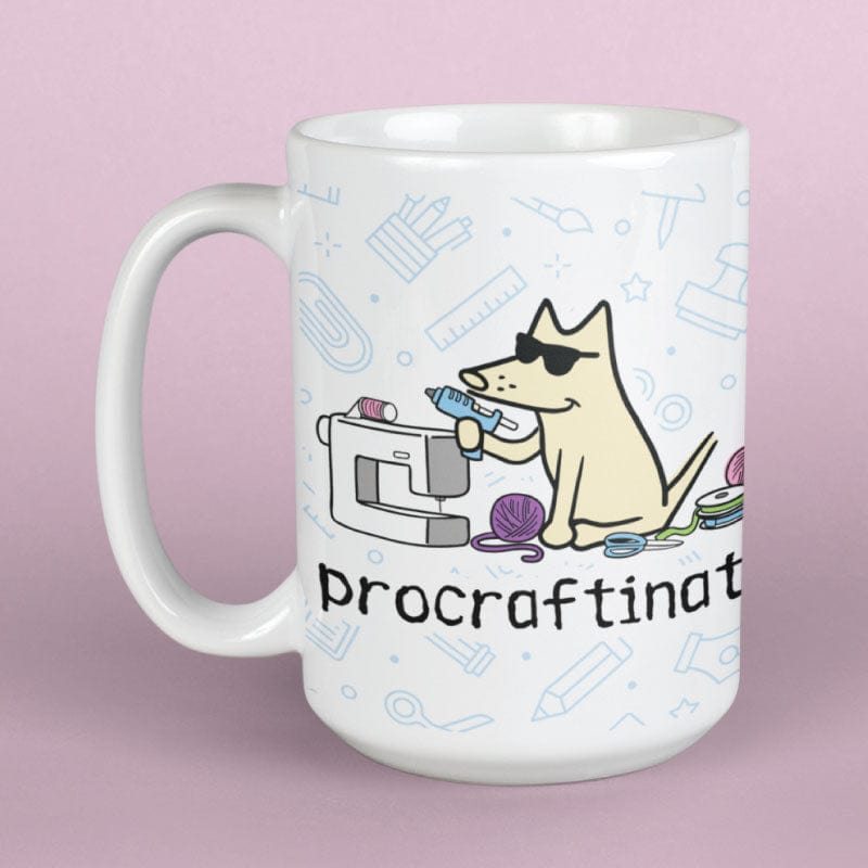 Procraftinator - Large Coffee Mug – Teddy the Dog